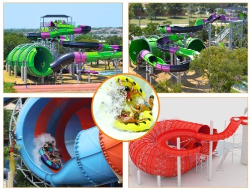 Water Play Equipment Tornado Slide Fiberglass Water Slides with 18m ...