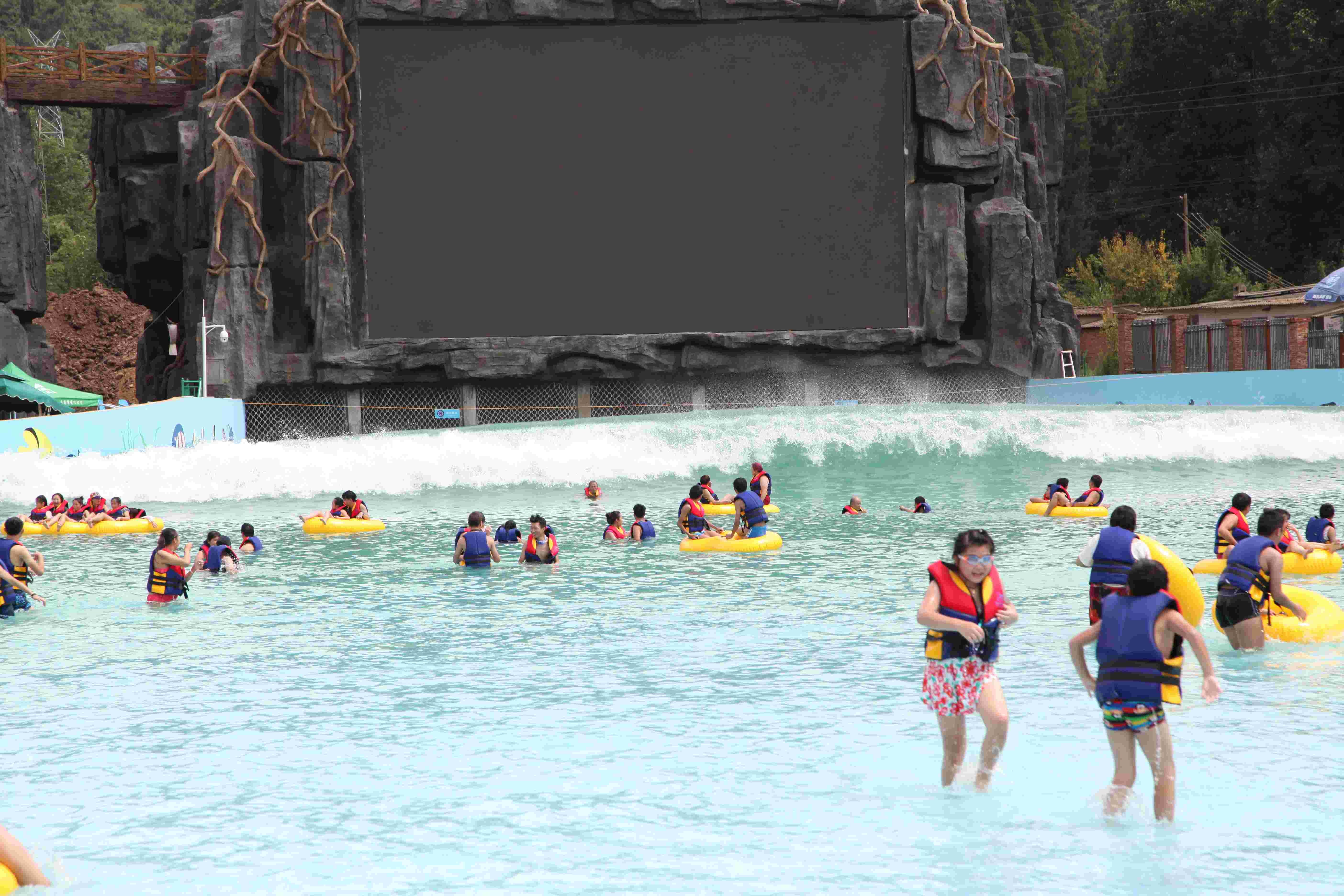 Theme Artificial Wave Pool Water Park Fiberglass Vacuum Wave Machine ...