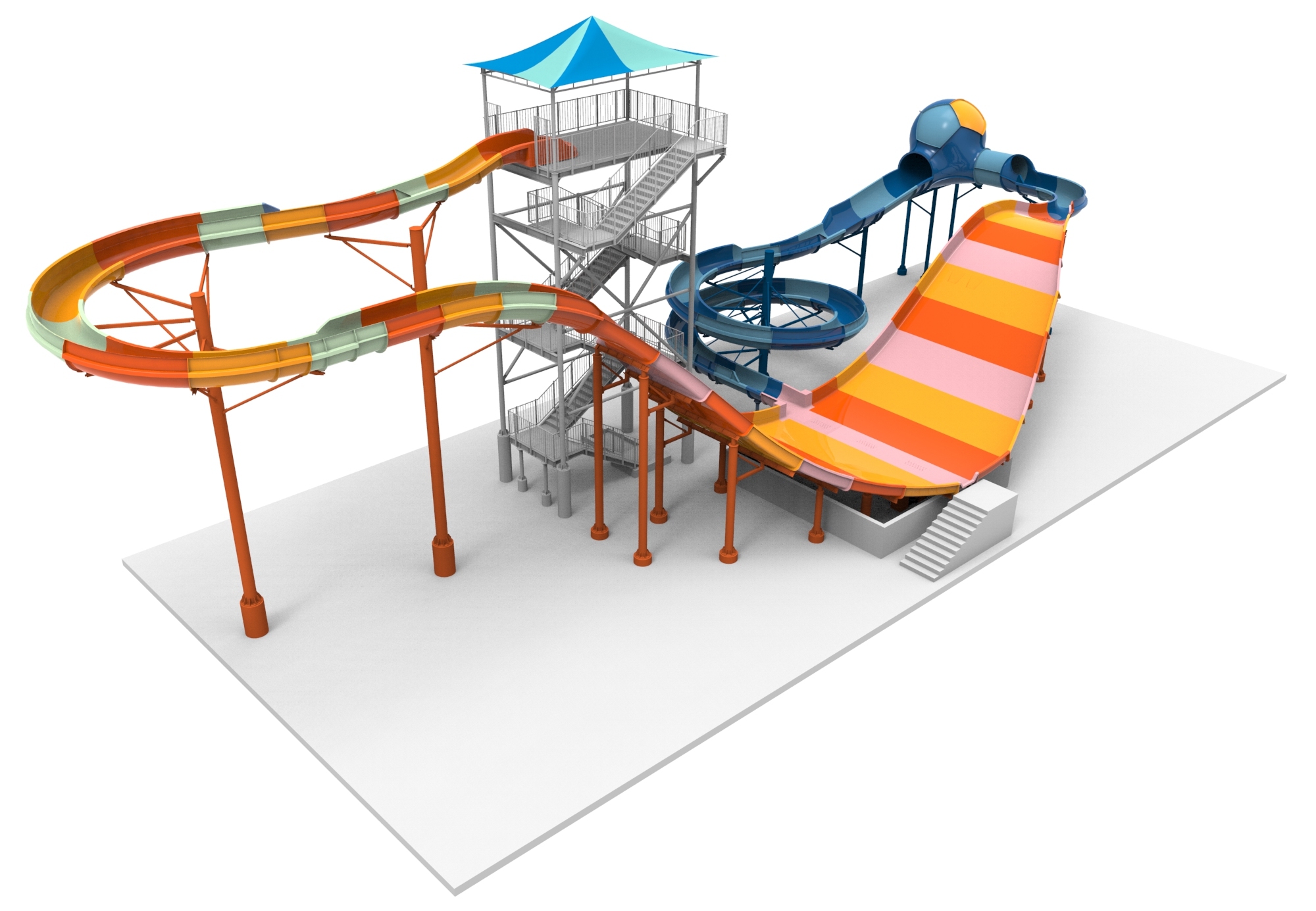 Magic Flying Koc z włókna szklanego Water Slide Platform 20m dla ...